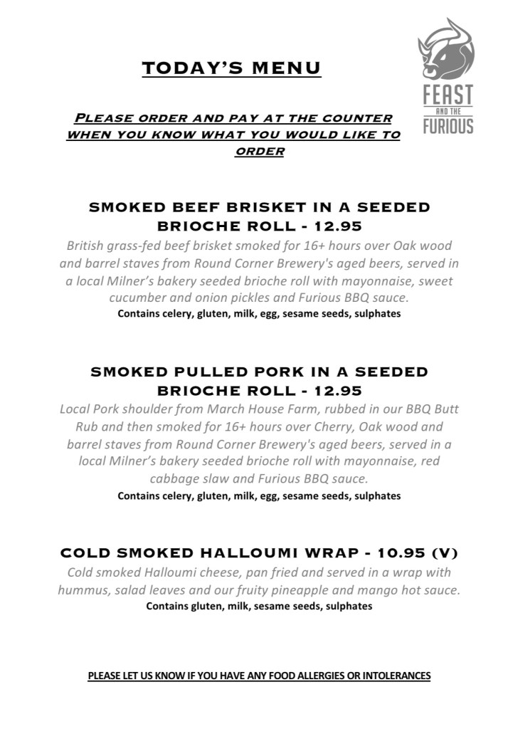 BBQ Smokehouse - Example Menus - Smoked Food Specialist